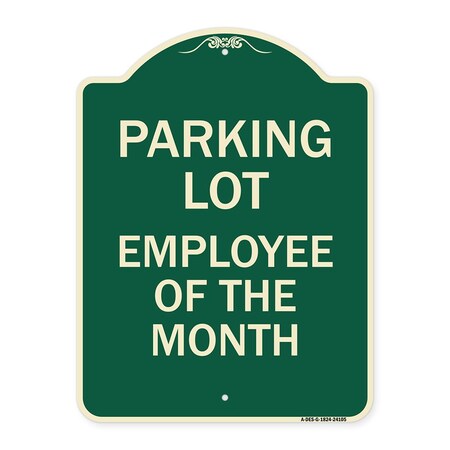 Signmission Employee of the Month Heavy-Gauge Aluminum Architectural Sign, 24" x 18", G-1824 ...